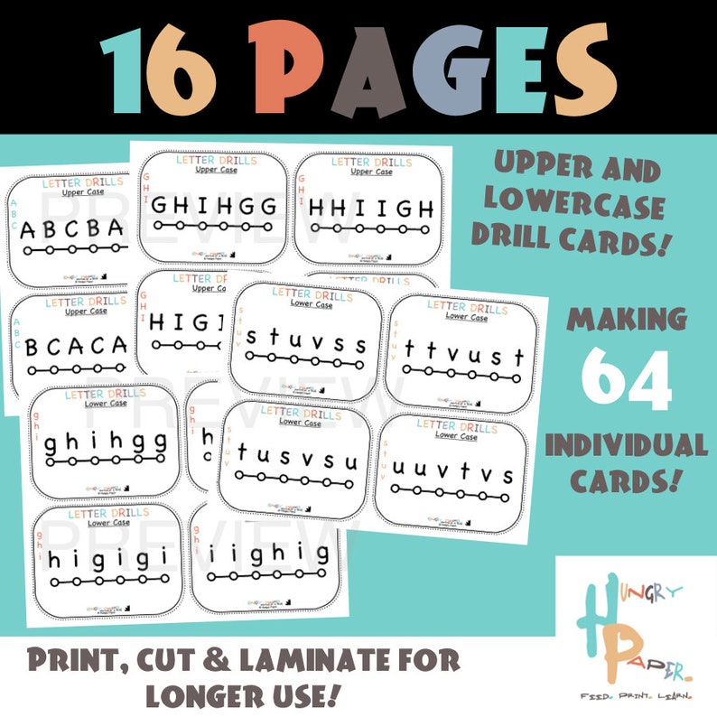 Learning Letter Sounds With Letter Drill Cards [digital Download] - Etsy