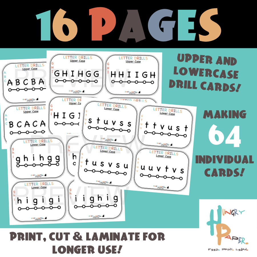 Learning Letter Sounds With Letter Drill Cards [digital Download] - Etsy