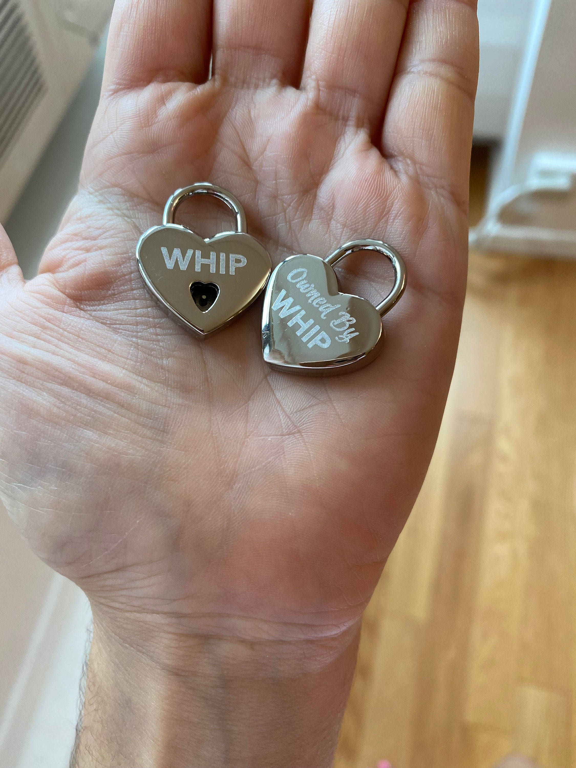 Engraved owned by Whip Chastity Lock - Etsy