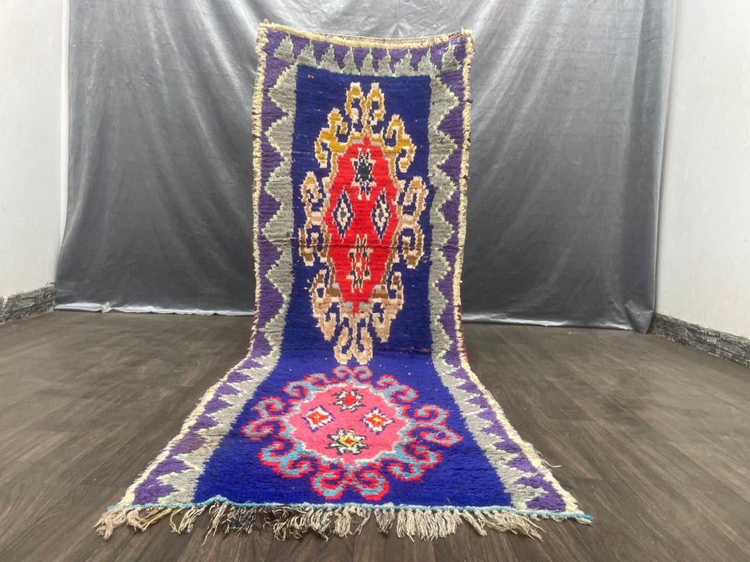 Authentic Boho Berber Rug Blue, Christmas Gifts Rug, Ready to Deliver ...