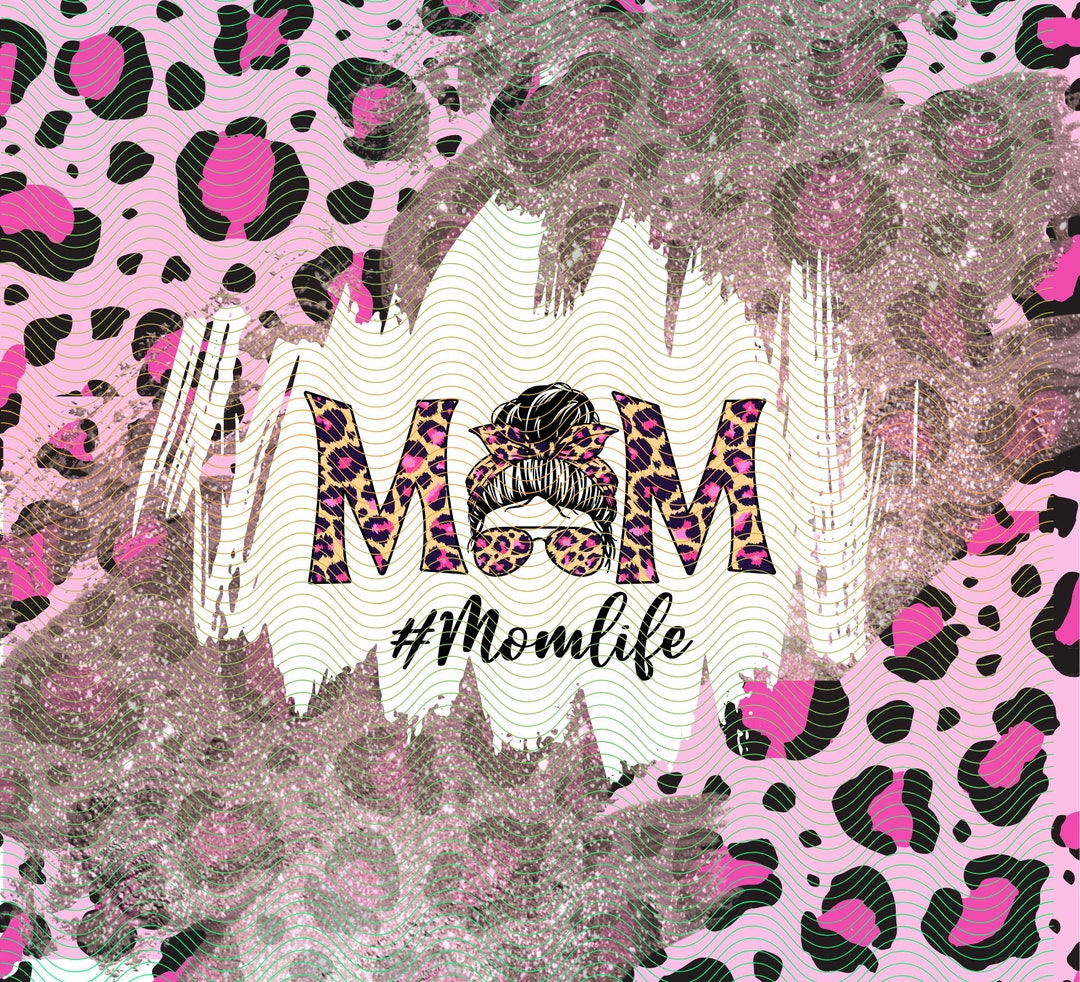 Pink Glitter Leapord Mom Life - Etsy