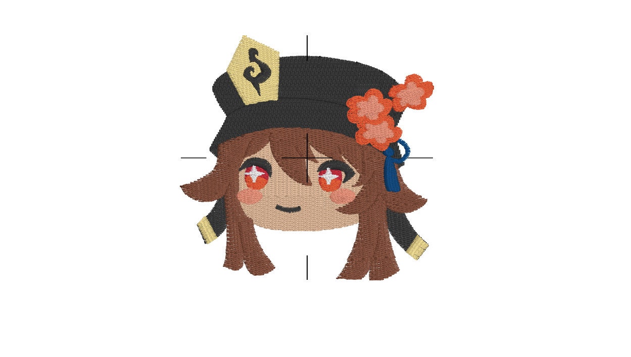 Genshin Impact Hutao MACHINE EMBROIDERY File - Cute Video Game Machine ...