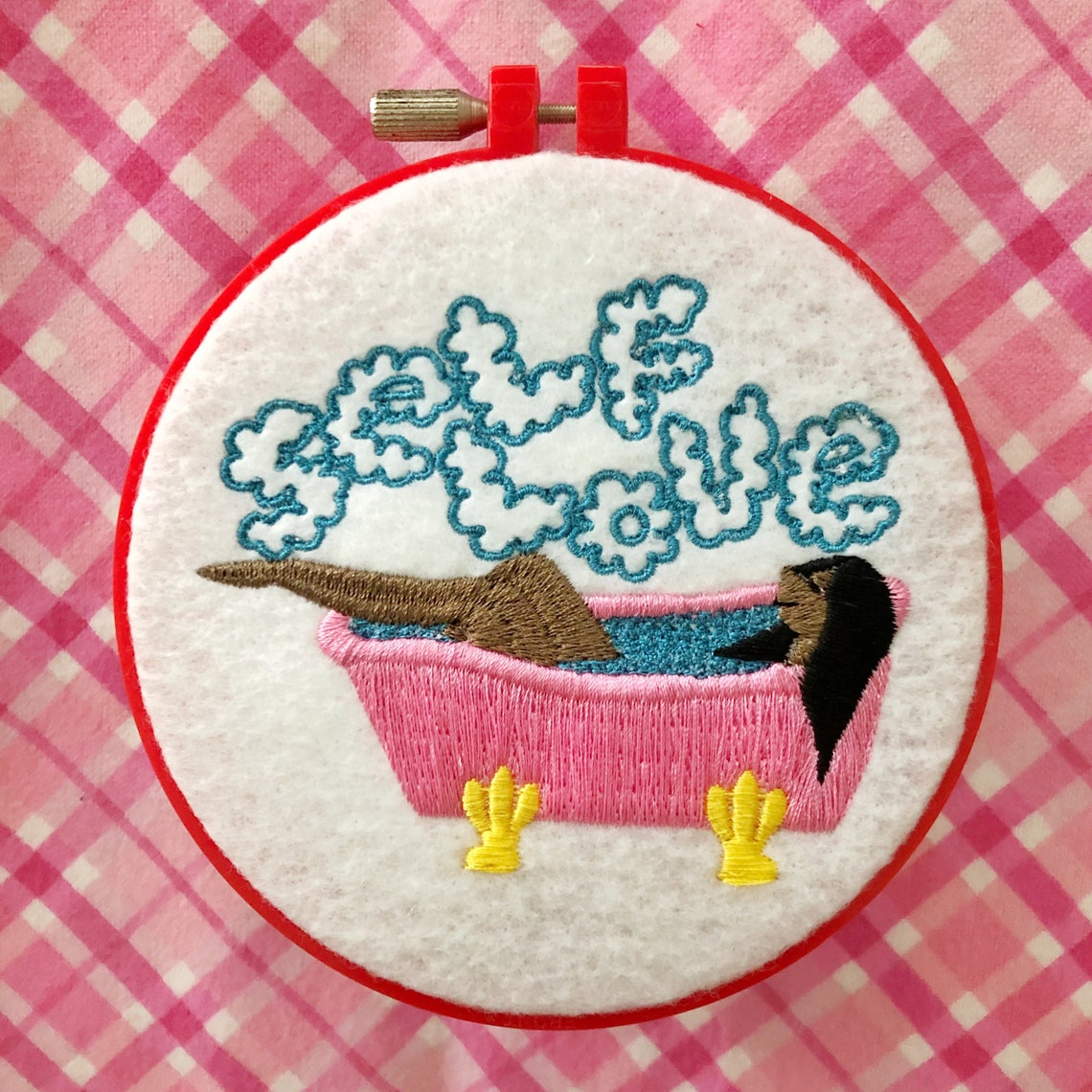 Bathtub MACHINE EMBROIDERY DESIGN Self Love Machine Embroidery File ...