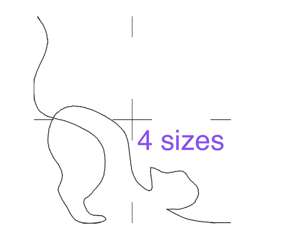 Cute Cat MACHINE EMBROIDERY File Stretching Cat Machine - Etsy