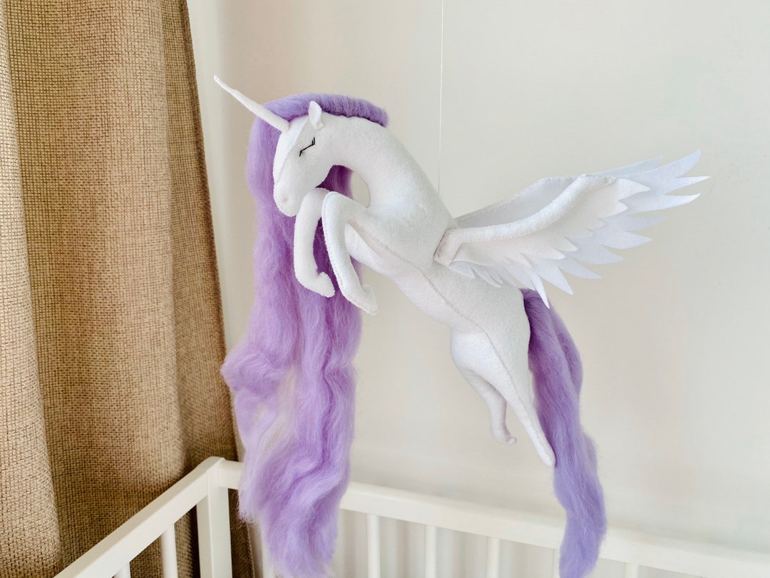 Unicorn Mobile, Unicorn Nursery Decor, Baby Girl Mobile, Horse Mobile ...