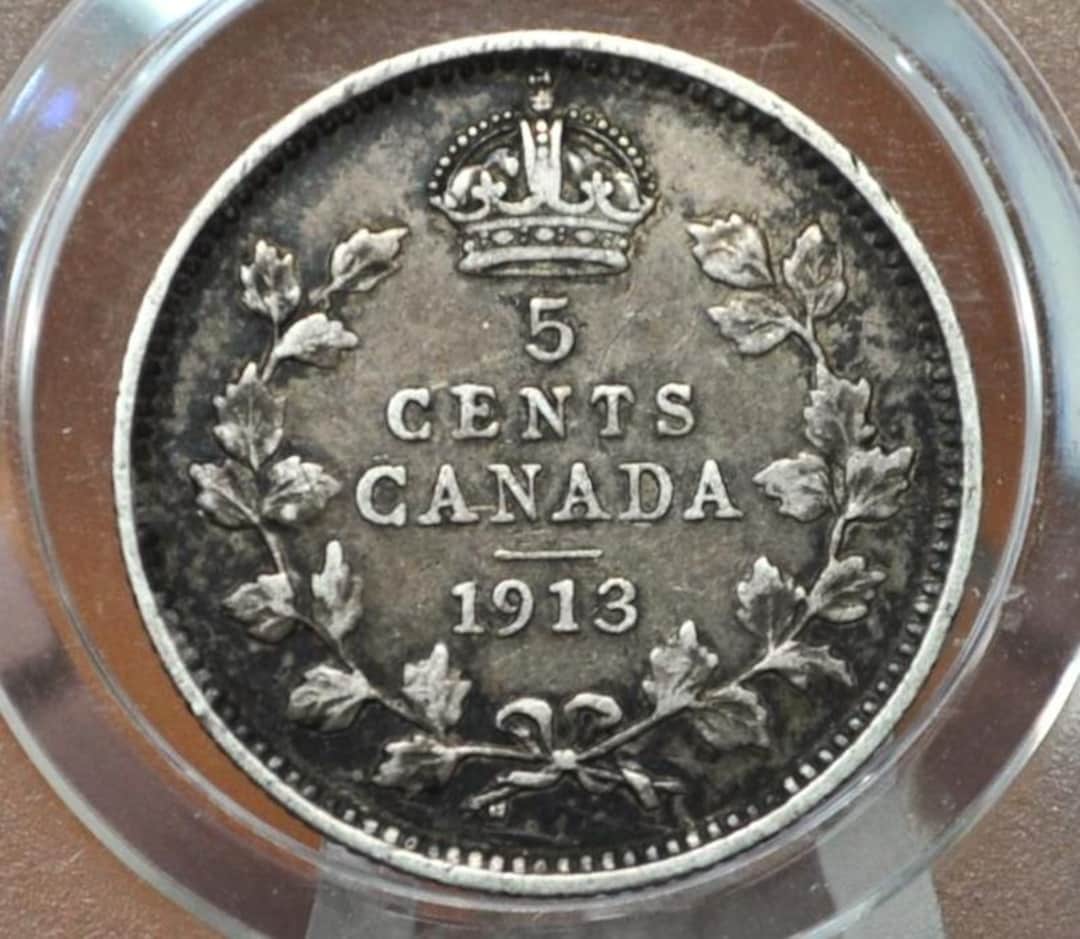 1913 Canadian Silver 5 Cent Coin - Choose by Grade - King George ...