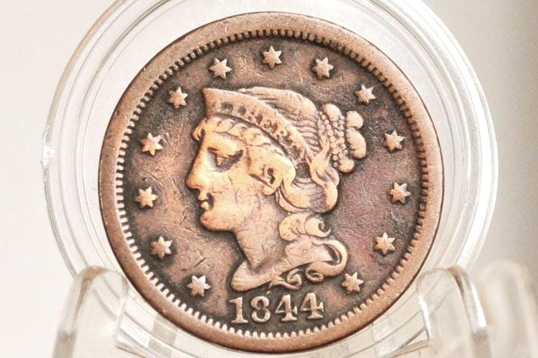 1844 Braided Hair Large Cent - Choose by Grade / Condition - 1844 ...