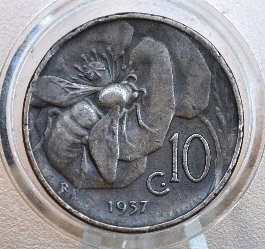 1920's 30s & 40s Italian 10 Cent Coins - Choose by Date - 1935 Italy 10 ...