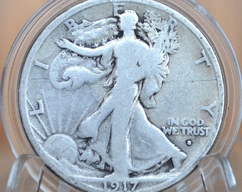 1917-D Walking Liberty Half Dollar 1917 Obverse D & 1917 Reverse D Choose by Grade and Type ...