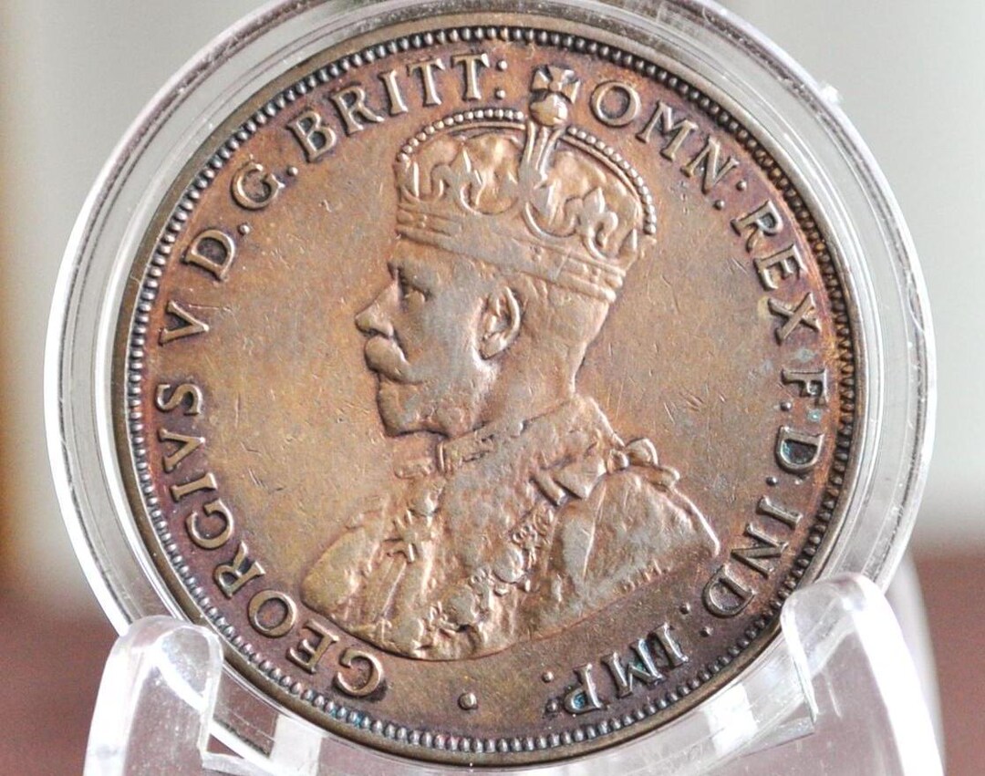 1917 Australian One Penny - XF - King George - Australian One Cent 1933 ...