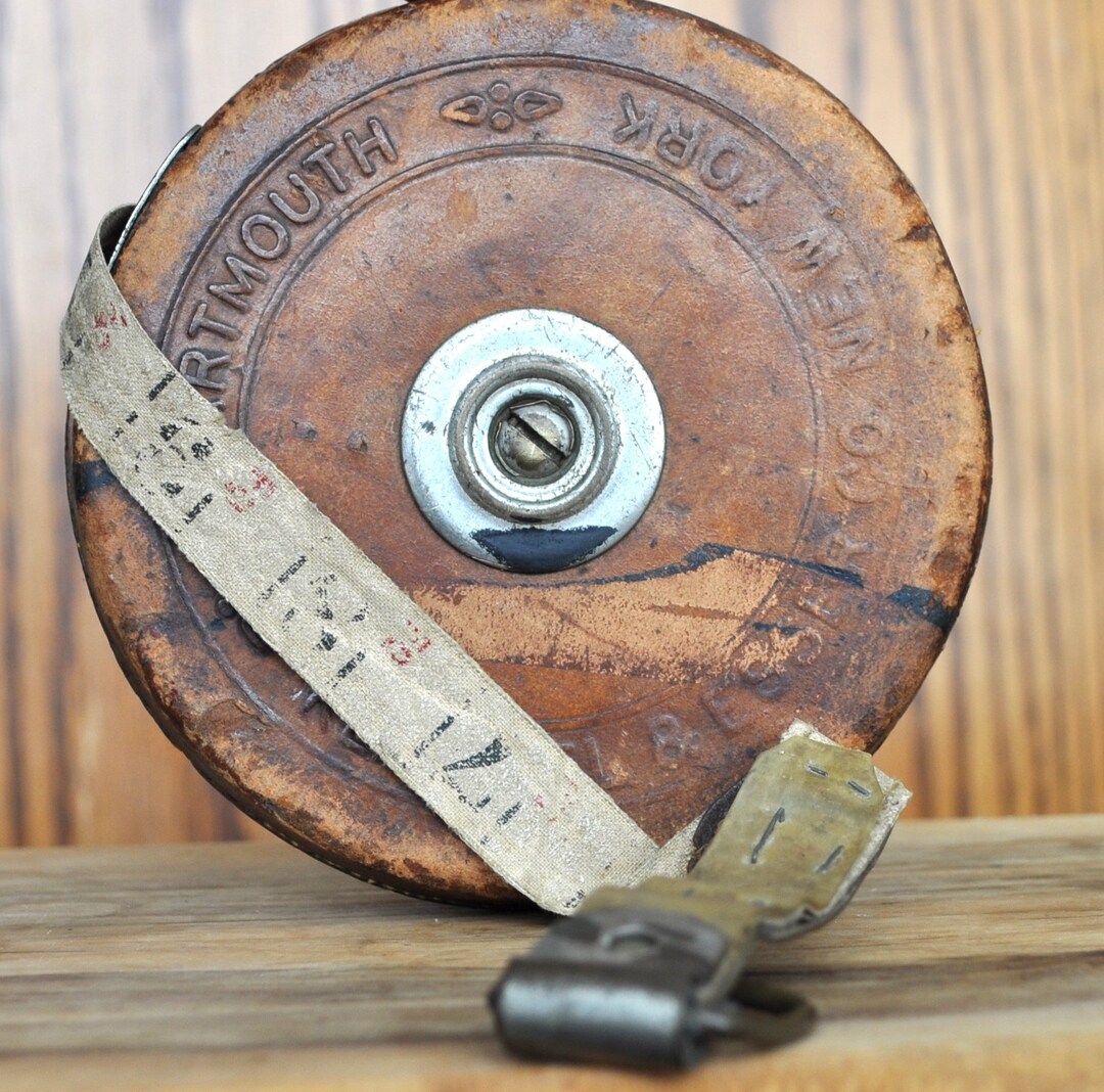 Antique 1930's Keuffel & Esser Co. New York 50 Ft Leather Tape Measure ...
