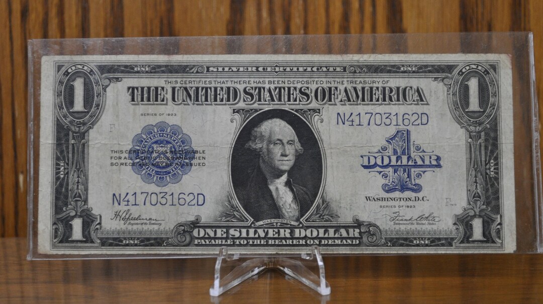 1923 Silver Certificate Horseblanket Note 1 Dollar Bill VF - Etsy