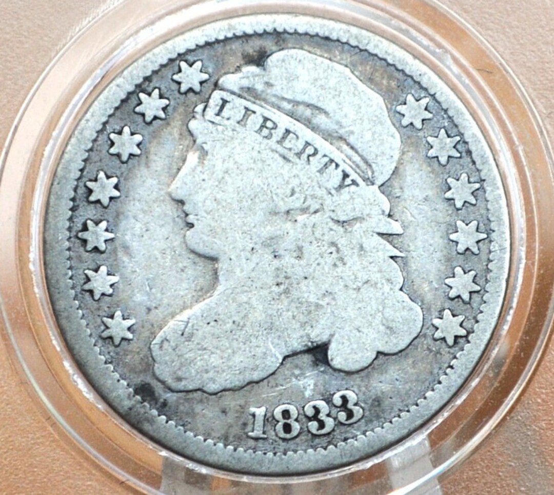 1833 Capped Bust Dime VG very Good 1833 Bust Dime Early American Coin ...