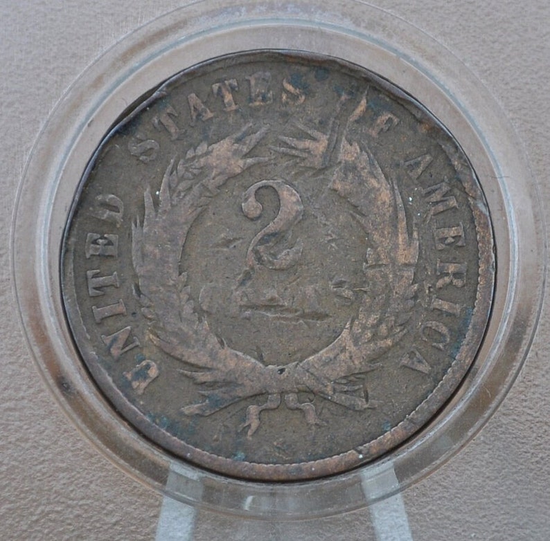 1869 Two Cent US Coin - Choose by Grade / Condition - Civil War Era - 2 ...