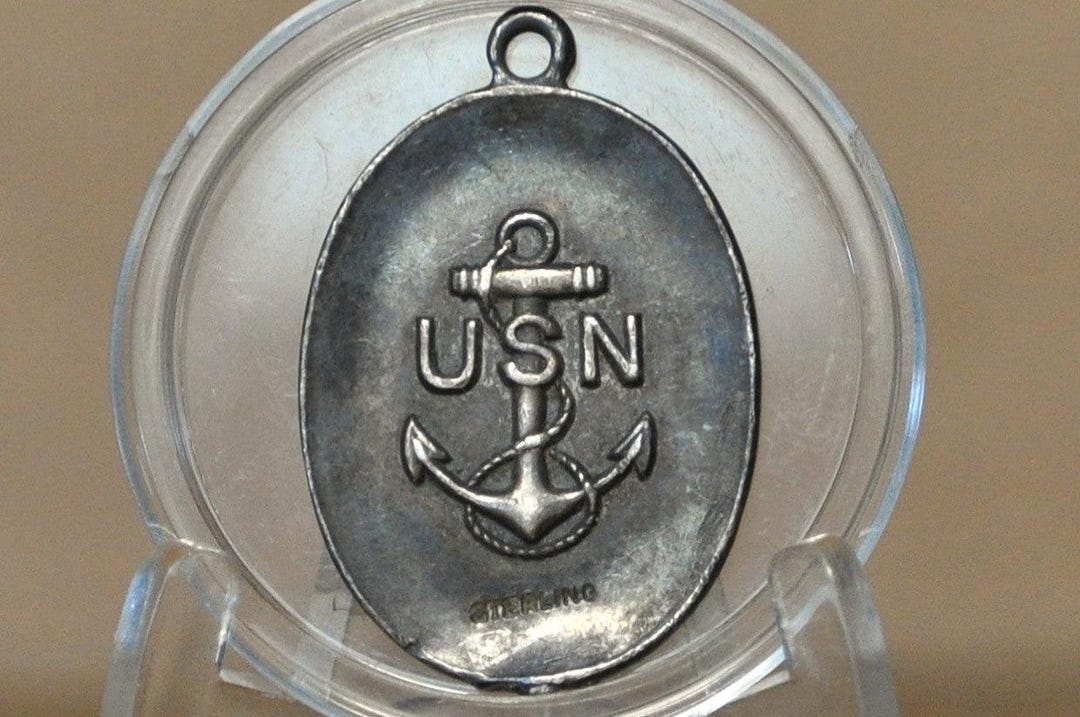 The United States Navy Sterling Pendant Custom Engraved Reverse - 1942 ...