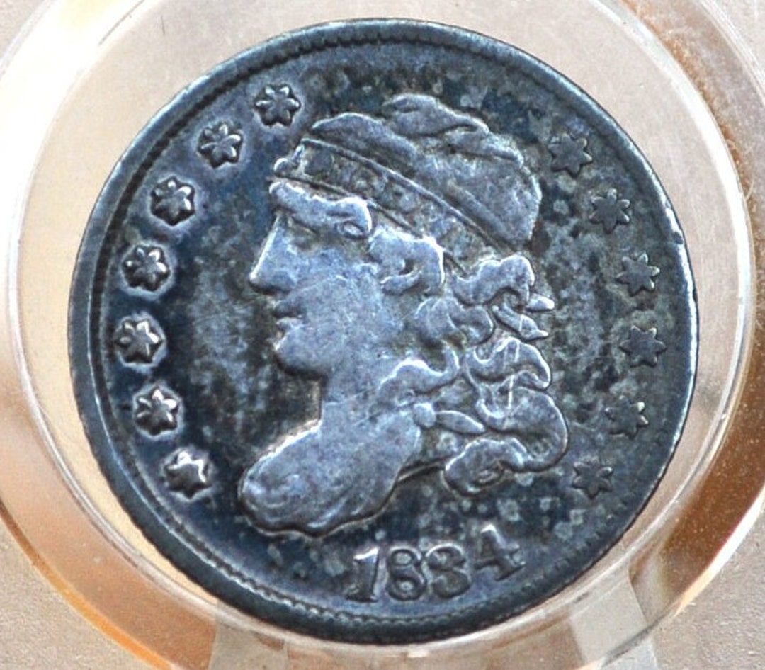 1834 Capped Bust Half Dime - VF - Great Detail - 1834 Silver Capped ...