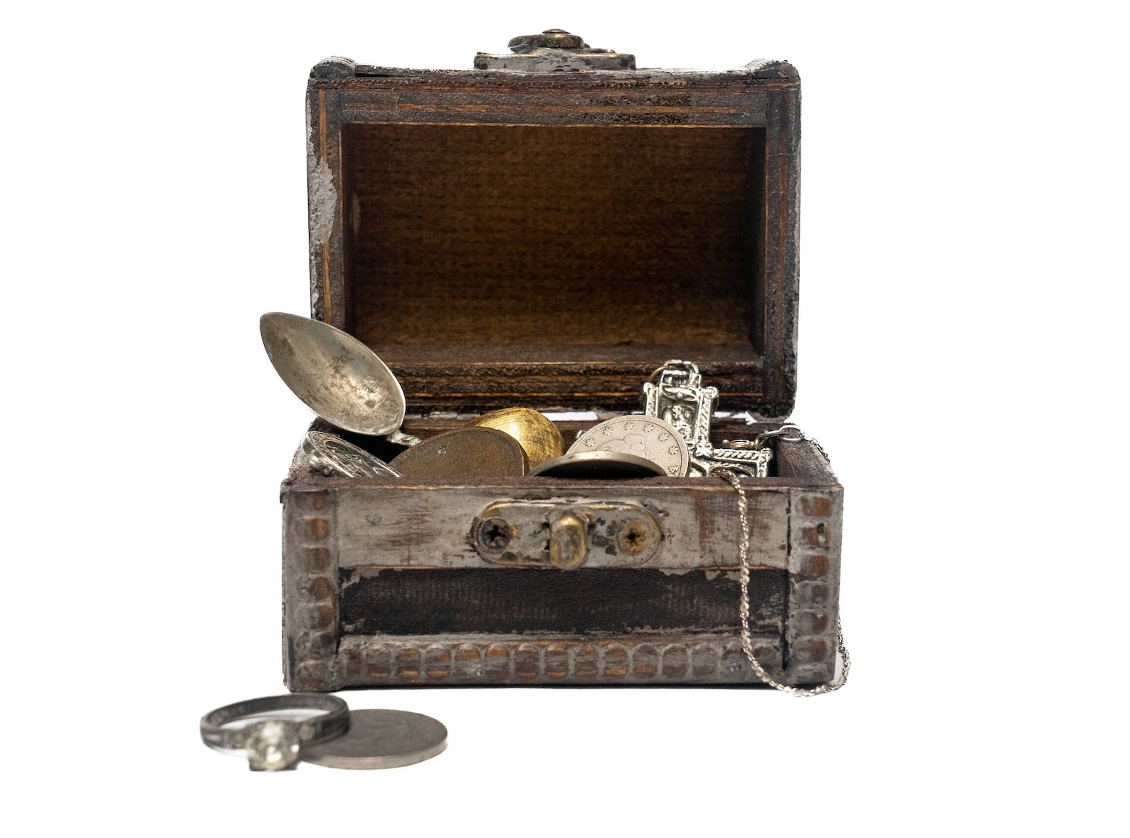 Treasure Chest Filled With Real Silver Jewelry Old and - Etsy