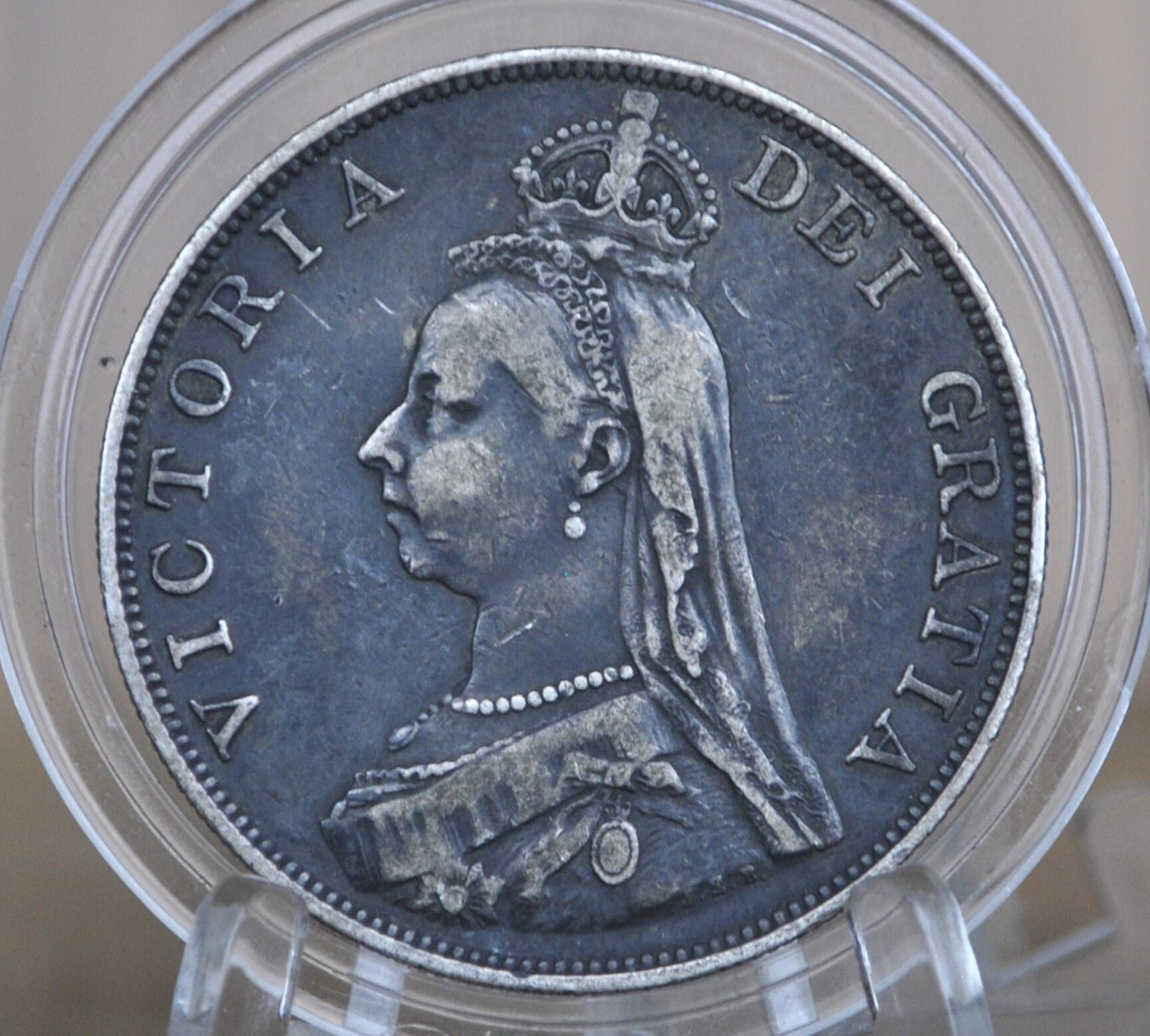 1889 Double Florin - XF Grade / Condition - UK Double Florin 1889 ...
