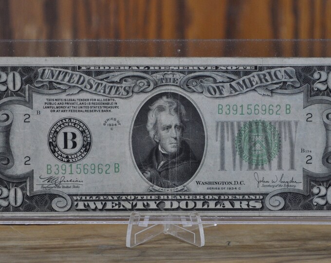 1934 20 Dollar Bill Choose by Grade Random Series 1934 Twenty Dollar ...