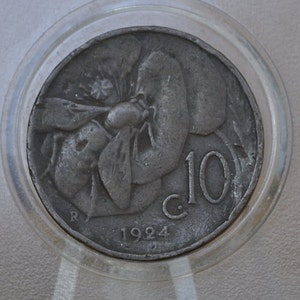 1920's 30s & 40s Italian 10 Cent Coins - Choose by Date - 1935 Italy 10 ...