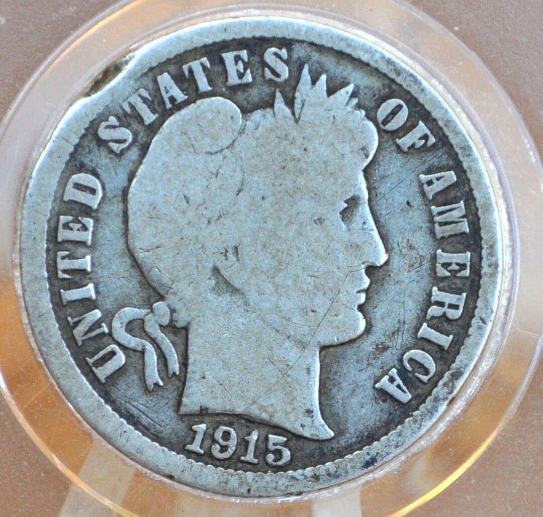 1915 Barber Dime - G/VG (good-very Good) Grade / Condition - Silver ...