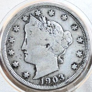 1903 V Nickel - Choose by Grade - 1903 Liberty Head Nickel - Barber Design - Vintage US Coin ...