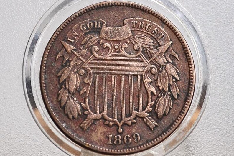 1869 Two Cent US Coin - Choose by Grade / Condition - Civil War Era - 2 ...