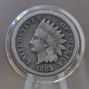 1862 Indian Head Penny - Choose by Grade - Good Early Date - 1862 ...