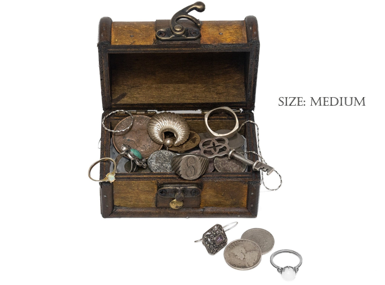 Treasure Chest Filled With Real Silver Jewelry Old and - Etsy