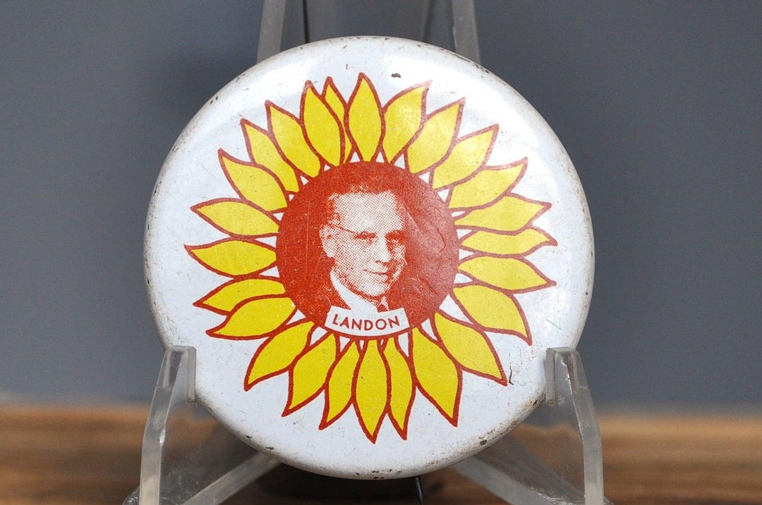 Cracker Barrel Reproduction Vintage Alf Landon's 1936 Presidential ...