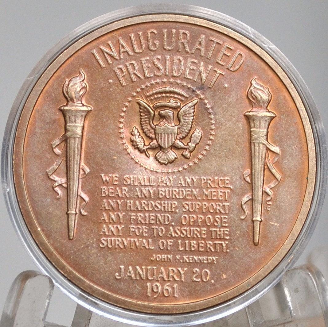 John F Kennedy Inauguration Bronze Medallion 1961 - 1961 JFK Inaugural ...