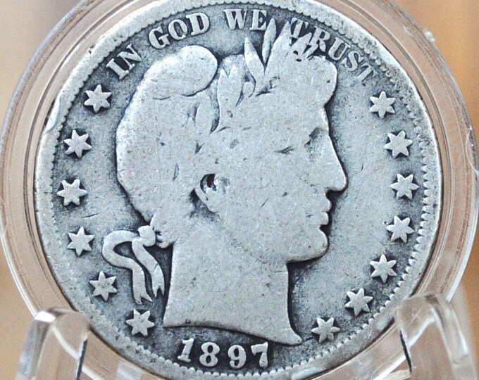 1897-S Barber Half Dollar - Good+ - 1897S Barber Silver Half Dollar ...