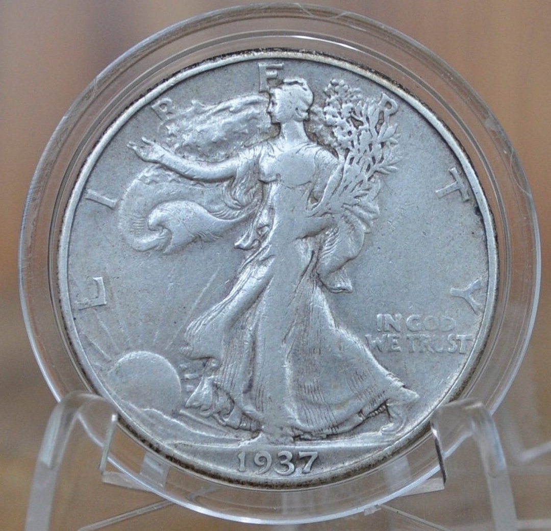 1937-D Walking Liberty Silver Half Dollar - Choose by Grade - Denver Mint - 1937D Half Dollar ...