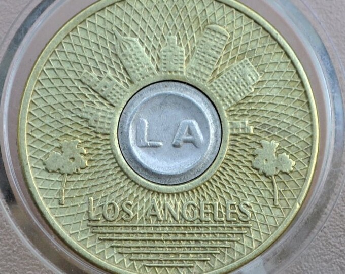 Los Angeles Transit Tokens LA Vintage Tokens Los Angeles California Bus ...