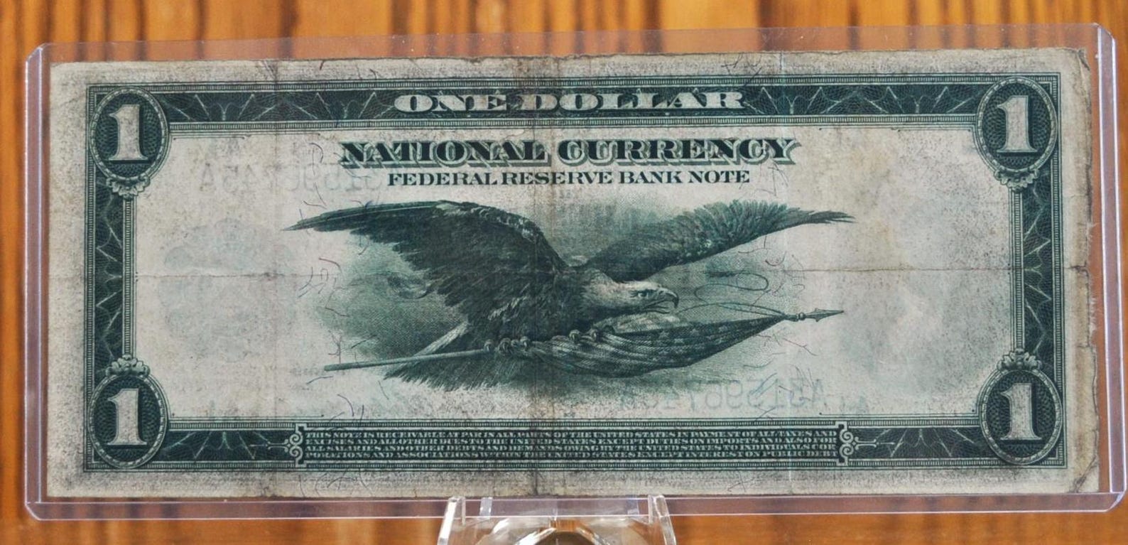 1918 1 Dollar Boston Federal Bank Note Large Size - Elliot/burke ...