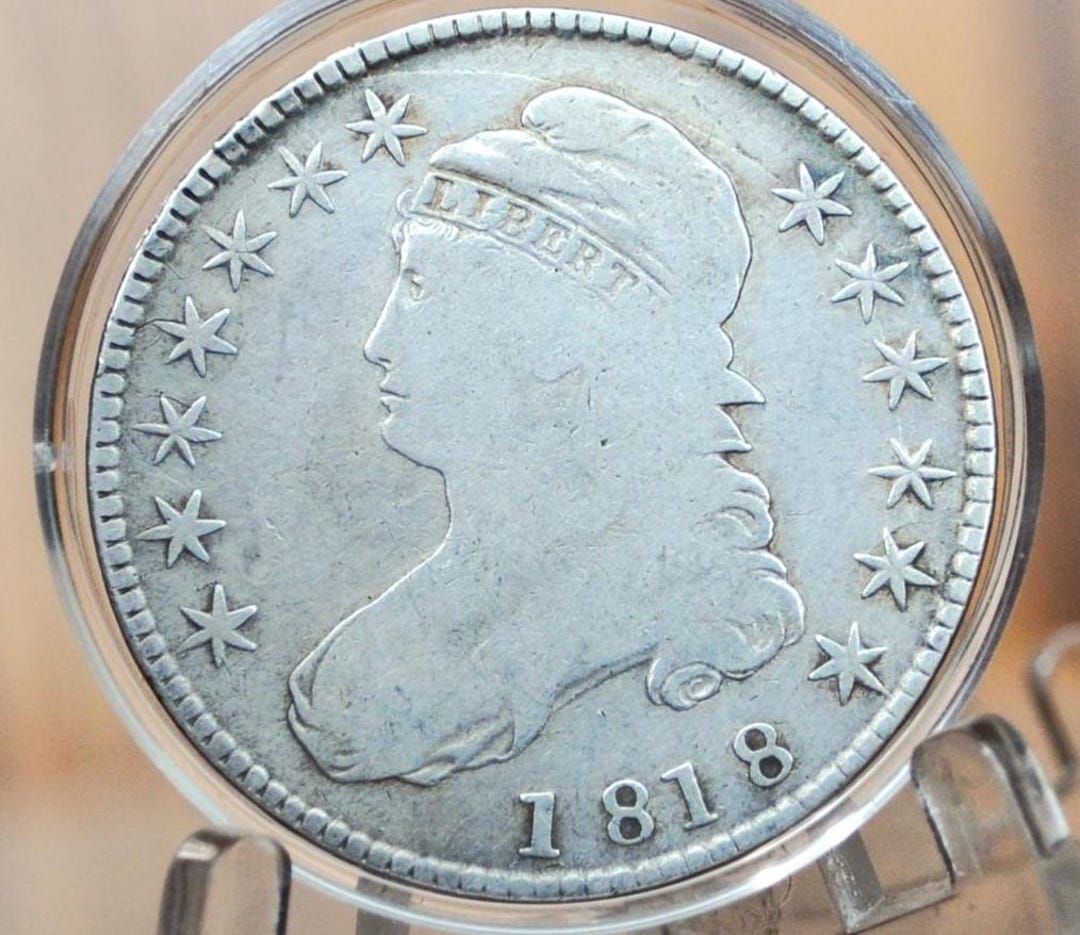 1818 Capped Bust Half Dollar - VG++; Great Detail - 1818 Half Dollar US ...