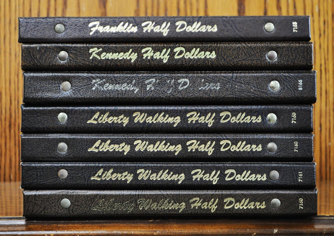 Dansco Half Dollar Albums, Liberty Walking, Franklin, Kennedy ...