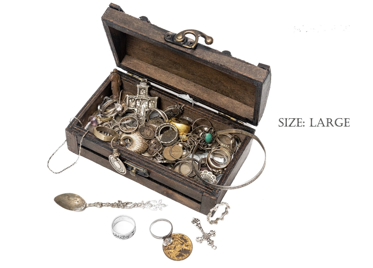 Treasure Chest Filled With Real Silver Jewelry Old and - Etsy