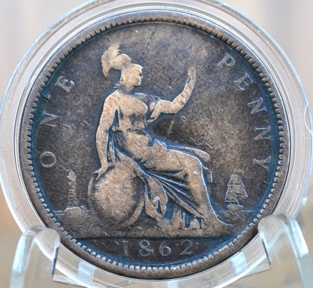 1862 Great Britain One Penny VG/F very Good Fine Condition UK Penny ...