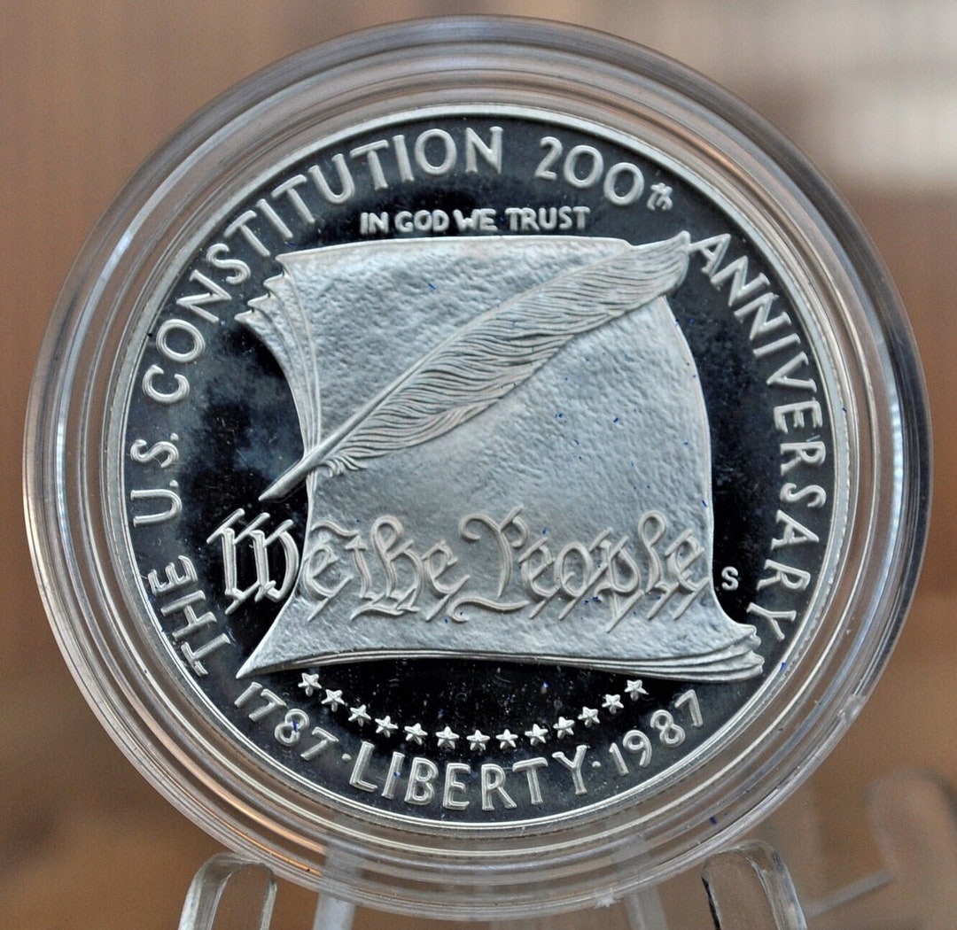 1987 U.S. Constitution Bicentennial Silver Dollar - in Original Mint ...