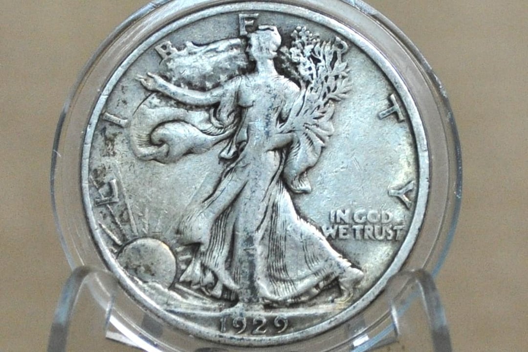 1929 D&S Walking Liberty Silver Half Dollar - D Mint 1929 Half Dollar ...