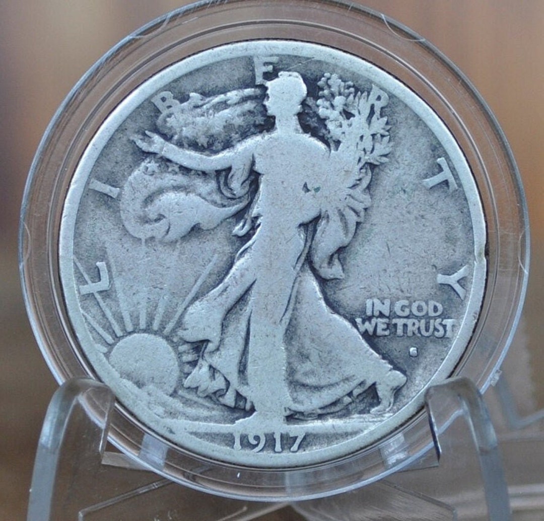 1917-S Obverse & Reverse S Walking Liberty Silver Half Dollar Choose by ...