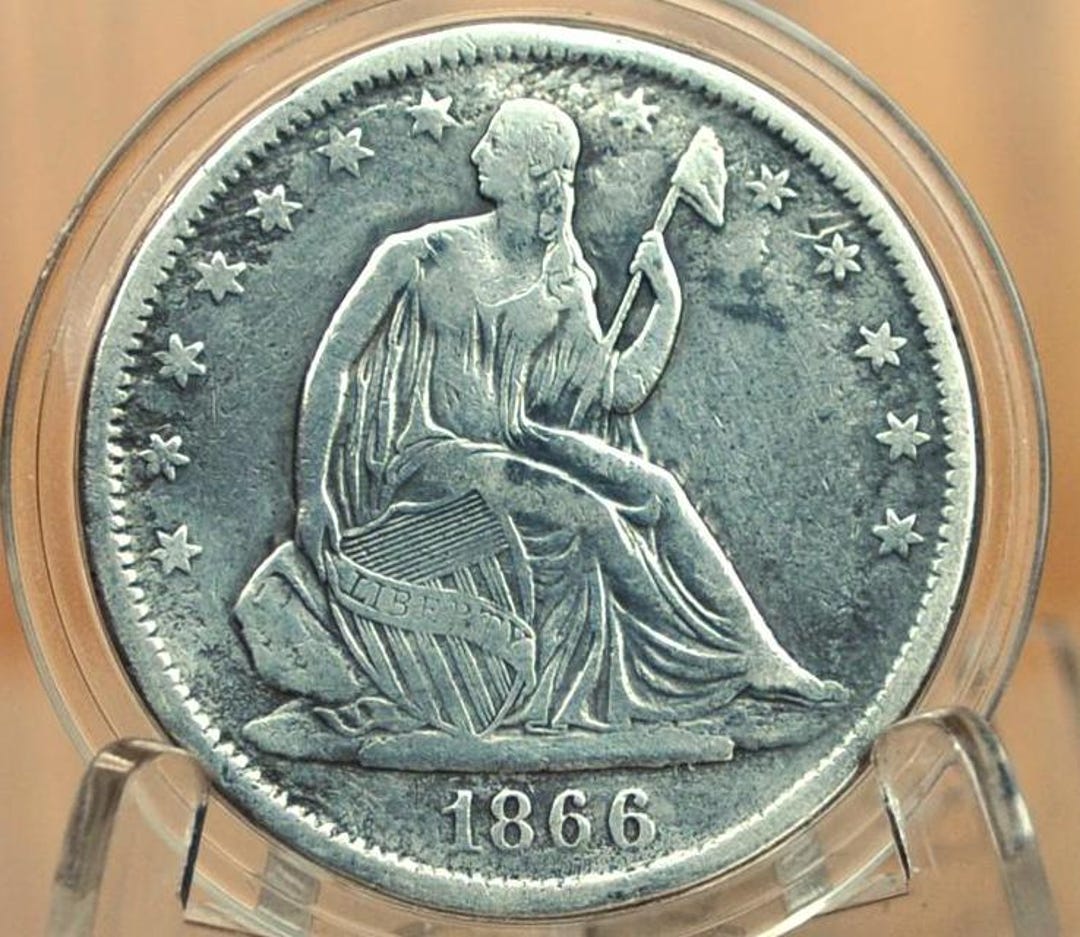 1866-S Seated Liberty Half Dollar - Very Fine Details, Cleaned, Great Detail - 1866S Liberty ...