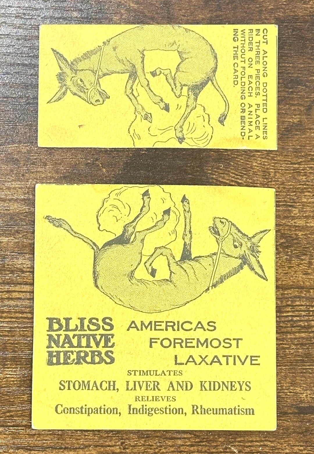 Antique Advertisement Trade Card Bliss Native Herbs Laxative - Vintage ...