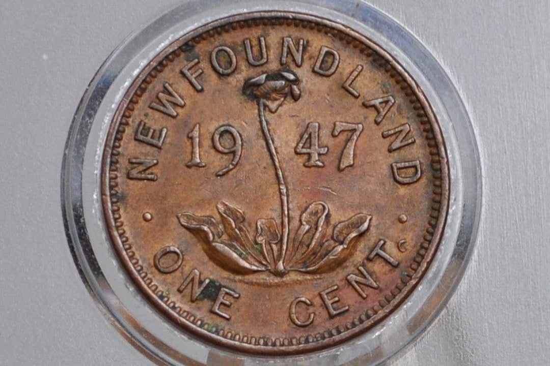 1947 Newfoundland Cent - Rare Coin, AU Grade / Condition - One Cent ...