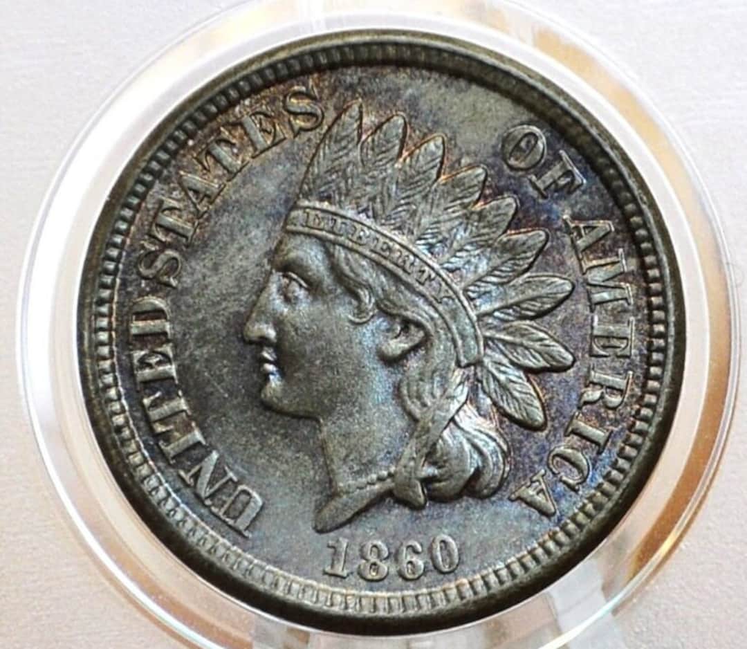 1860 Indian Head Penny - MS64 Choice Uncirculated, Superior Eye Appeal ...