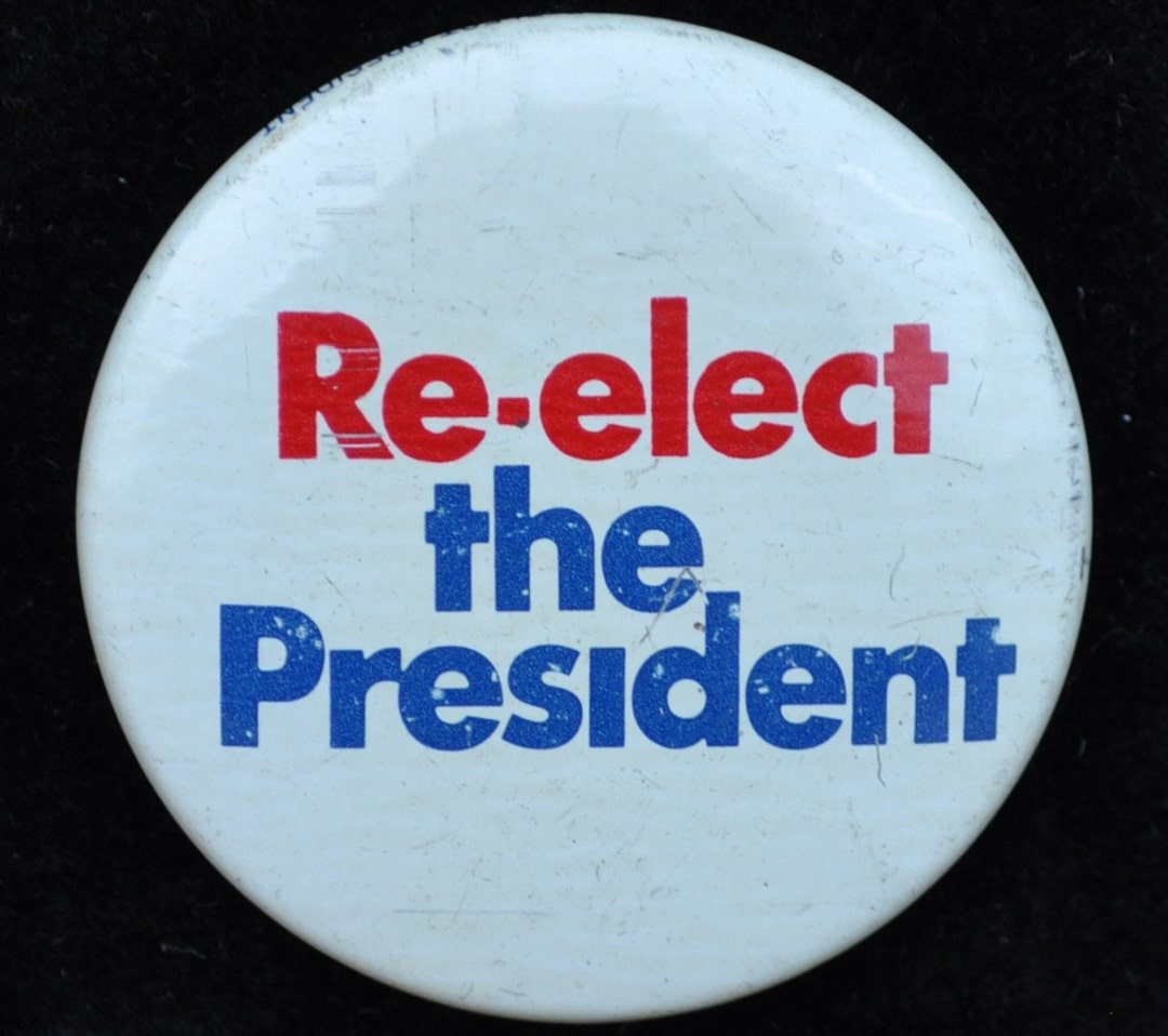 1972 Nixon Campaign Vintage Button - Re-elect the President - - Etsy