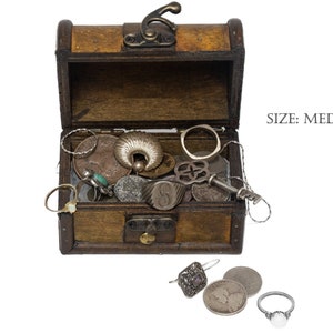Treasure Chest Filled With Real Silver Jewelry, Old and Ancient Coins ...