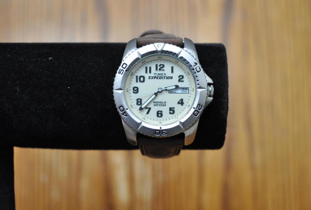 Antique Timex Expedition Men's Indiglo Rotating Bezel Watch - Vintage ...