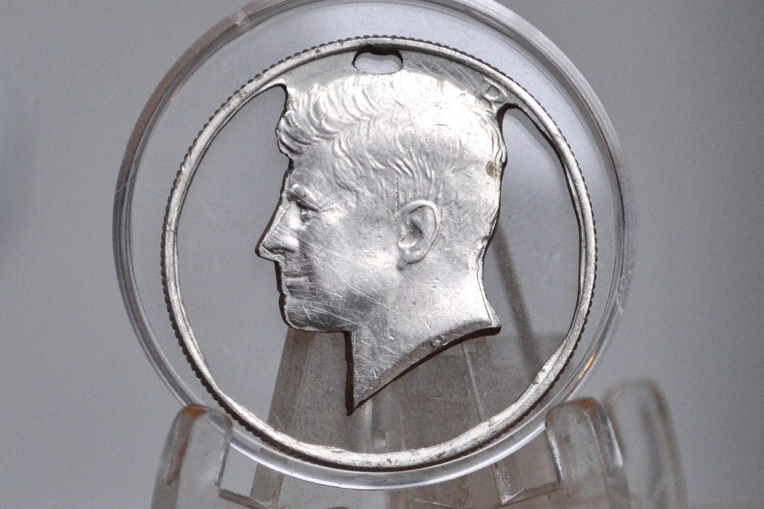 Handmade John F. Kennedy Half Dollar Cutout - JFK Commemorative Token ...